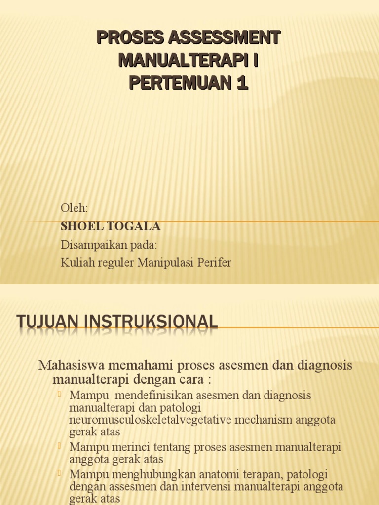 Manual Terapi Manipulasi I | PDF