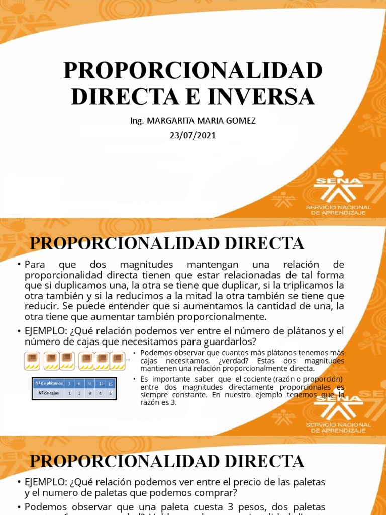 Proporcionalidad Directa e Inversa | Descargar gratis PDF | Matemáticas