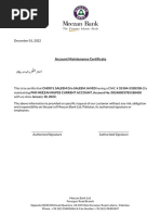 Account Maintenance Certificate | PDF