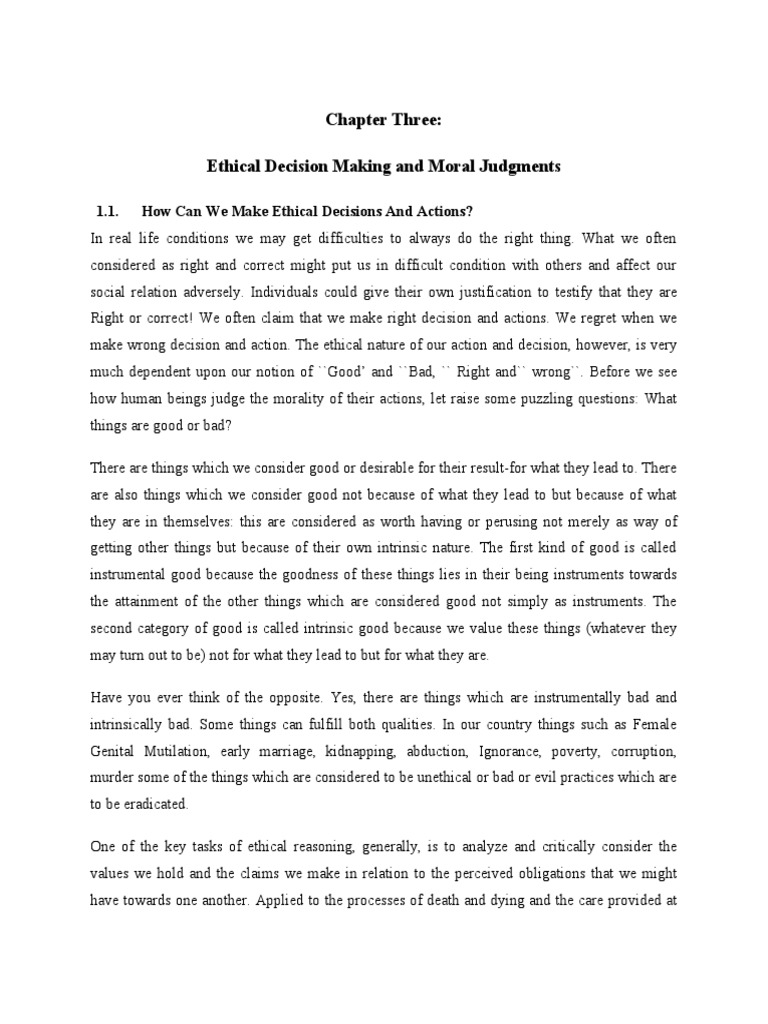 Civics Chapter 3 | PDF | Reason | Morality