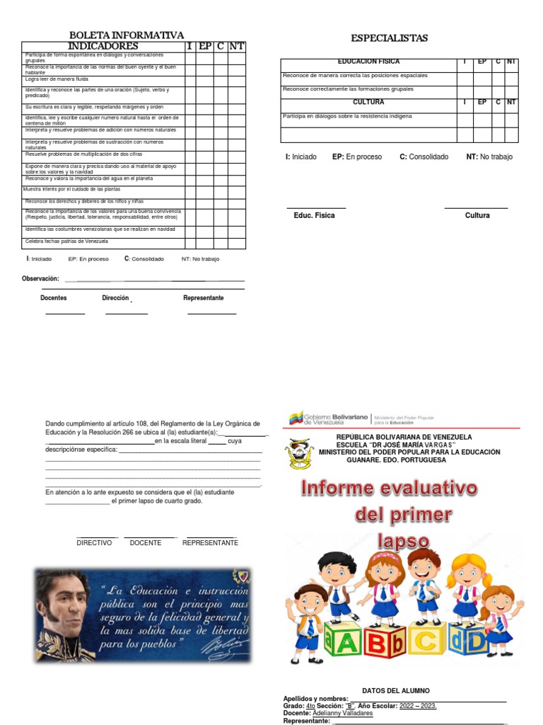 Boleta 4º B | PDF | Venezuela