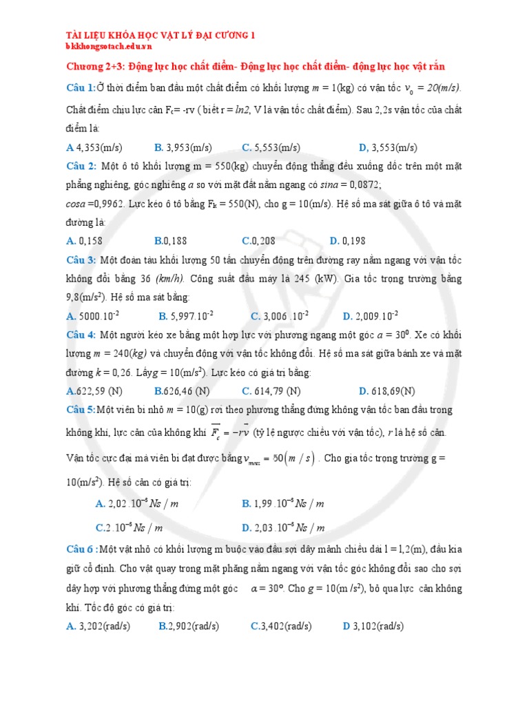 BTTL Chương 2 3 | PDF