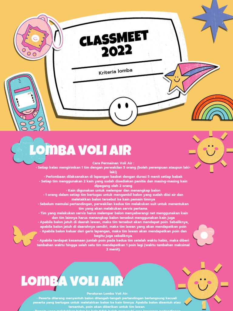Detail Lomba Classmeet 2K22 | PDF