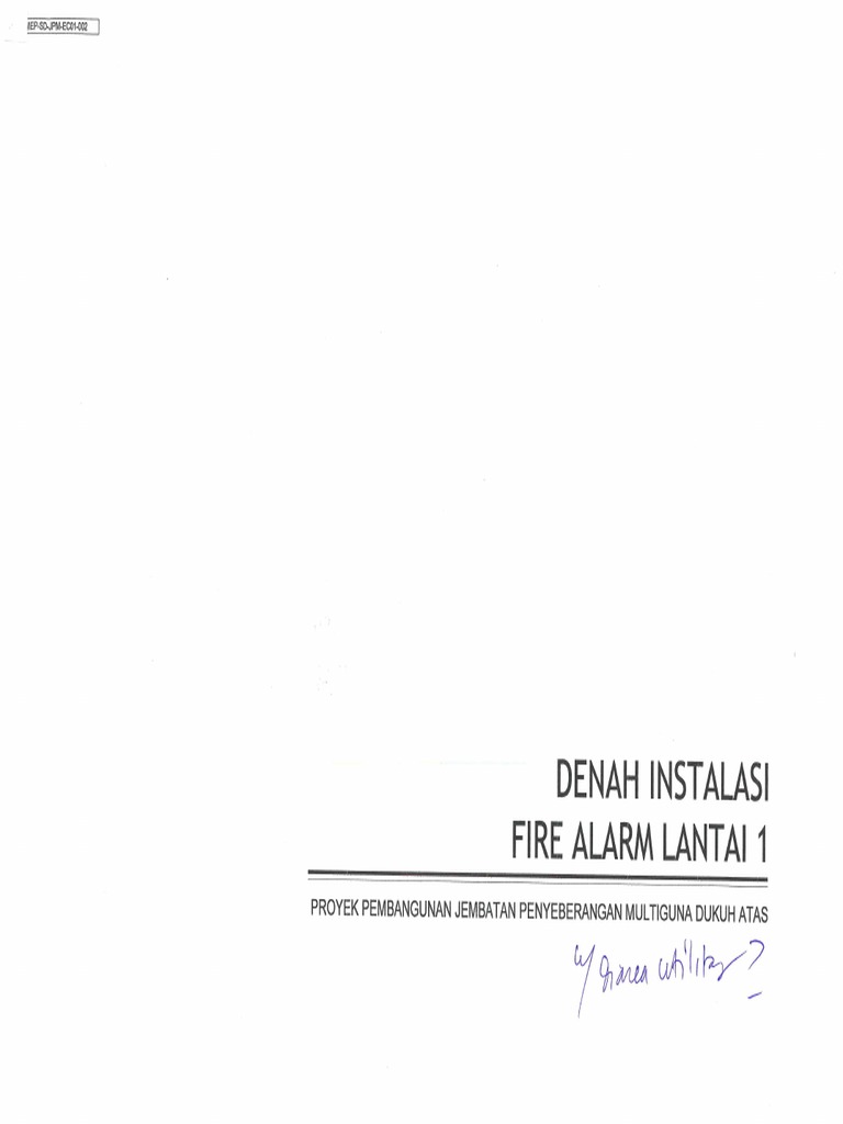 Contoh Denah Instalasi Fire Alarm | PDF