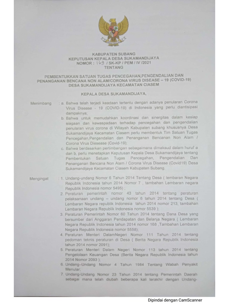 SK COVID-PPKM MIKRO 2021 | PDF