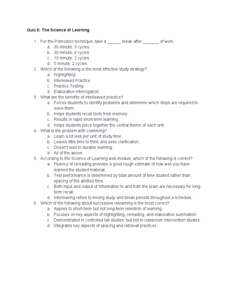 The Science of Learning | PDF