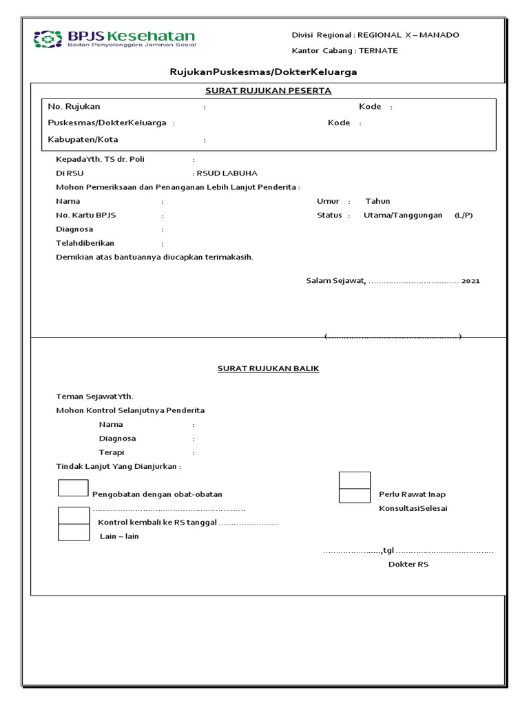 Surat Rujukan BPJS | PDF