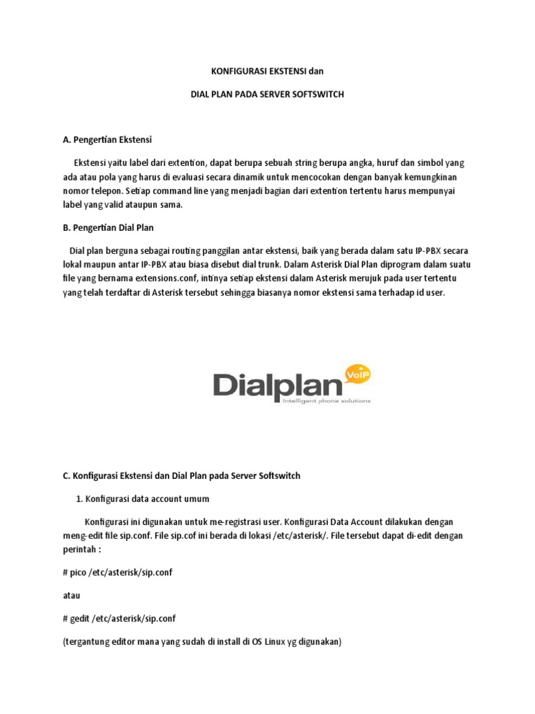 Konfigurasi Ekstensi dan Dial Plan VoIP | PDF | Komputer