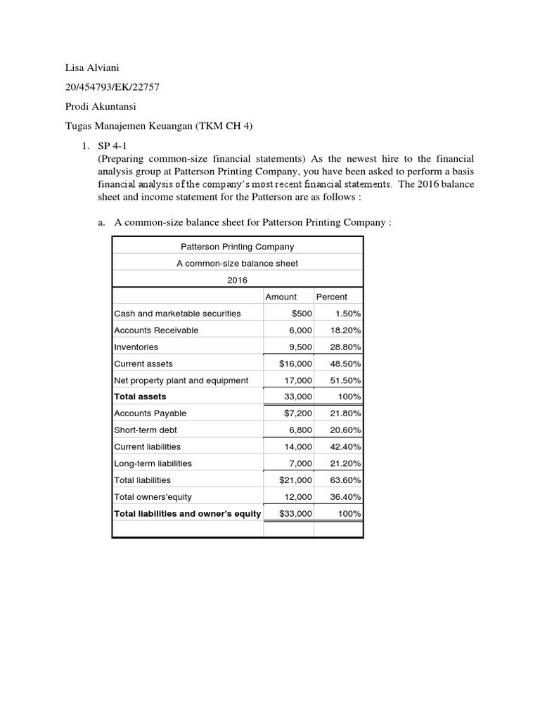 Financial Management Assignment | PDF | Balance Sheet | Income Statement