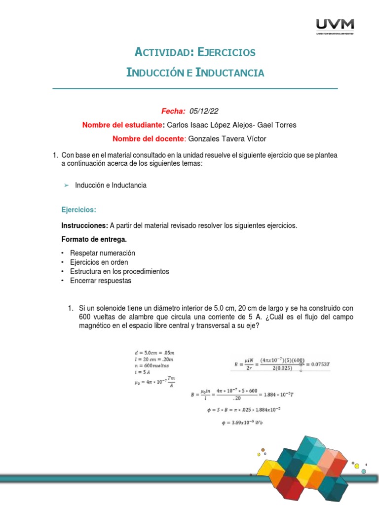 Ejercicios sobre Inducción e Inductancia | PDF | Inductor | Inductancia