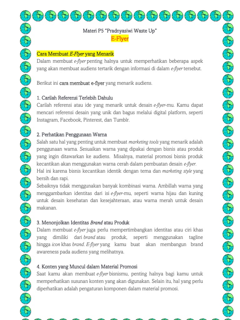 Materi P5 - E FLYER | PDF