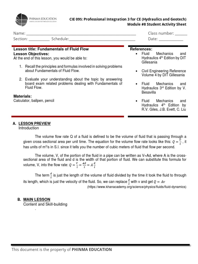Upang Cea 4bsce Cie095 P2 | PDF | Fluid Dynamics | Reynolds Number