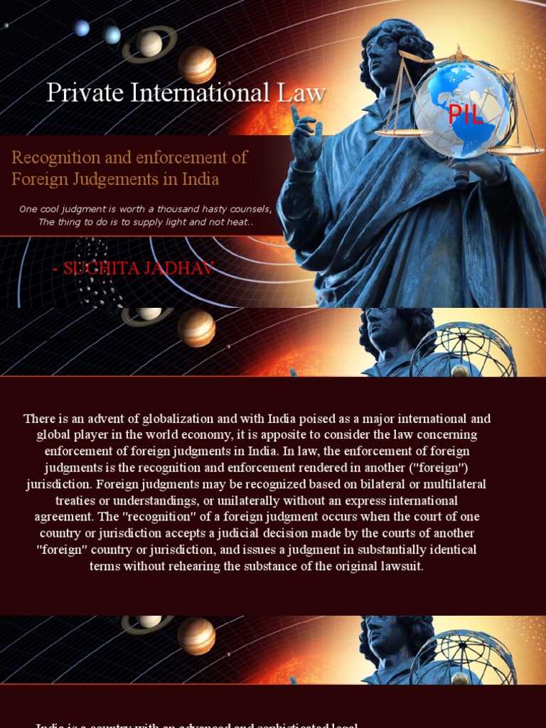 Private International Law | PDF | Judgment (Law) | Jurisdiction