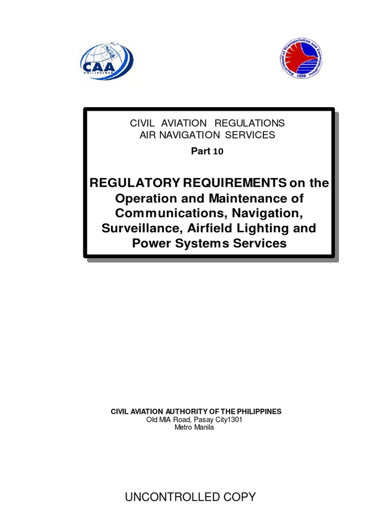 Regulatory Requirements On The Operation and Maintenance of ...