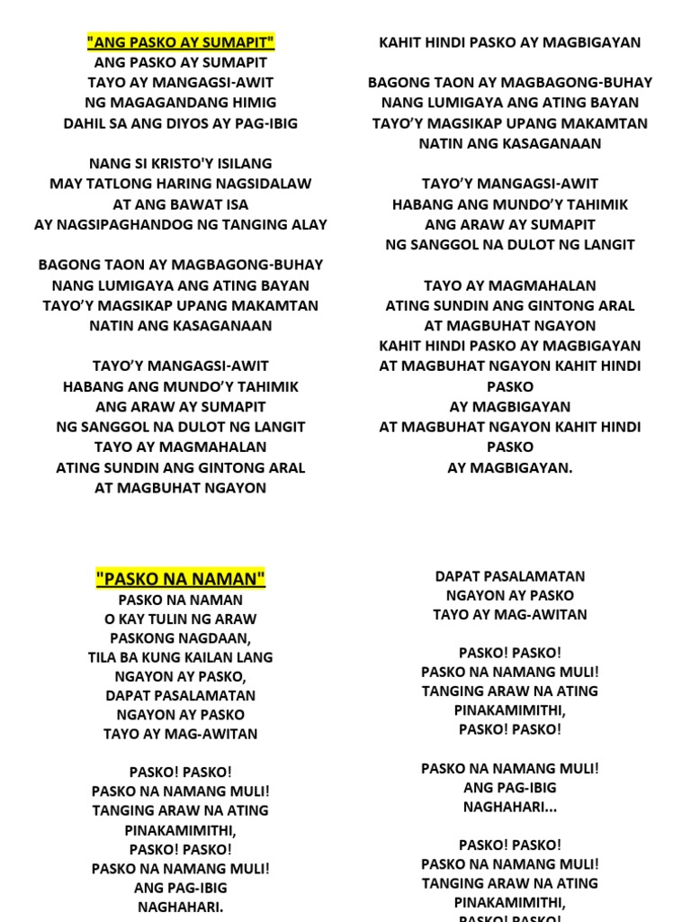 Ang Pasko Ay Sumapi1 | PDF