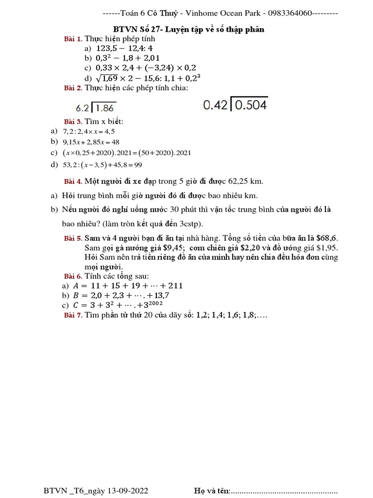 BTVN T6 - So 27 | PDF
