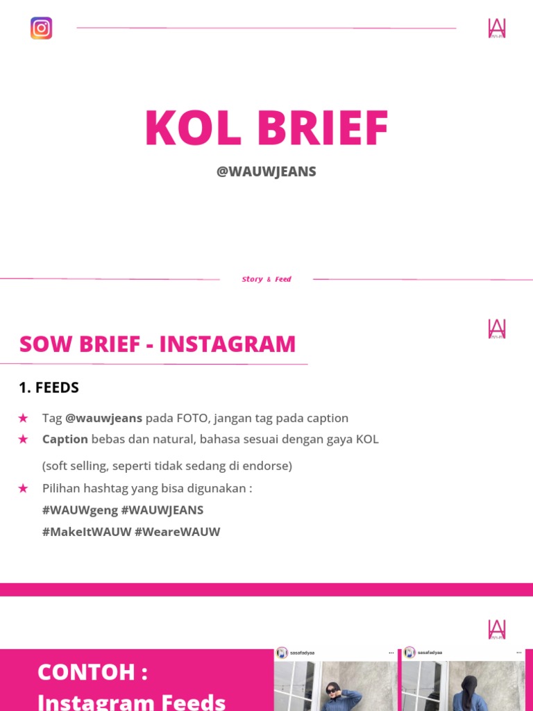 Panduan Brief KOL untuk Instagram | PDF | Karier & Perkembangan | Bisnis