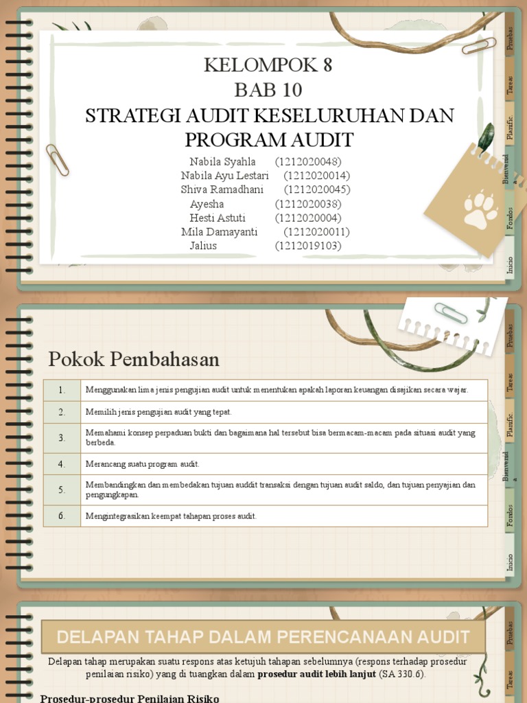 Kelompok 8 - Bab 10 (Strategi Audit Keseluruhan Dan Program Audit ...