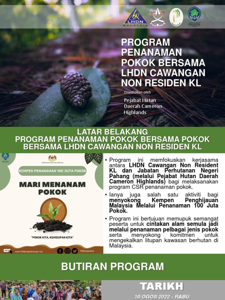 Program Penanaman Pokok Bersama LHDN Cawangan Non Residen | PDF