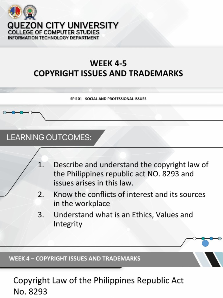 WEEK 4-5: Spi101 - Social and Professional Issues | PDF | Copyright ...