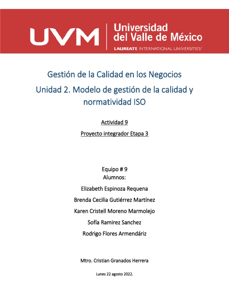Implementación SGC ISO 9001 en Arbomex | PDF | Calidad (comercial) | Gestión de la calidad
