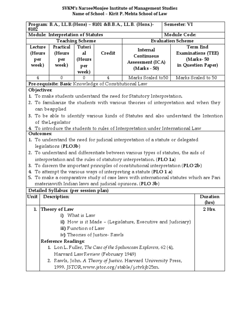 Interpretation of Statutes | PDF | Statutory Interpretation | Legal ...