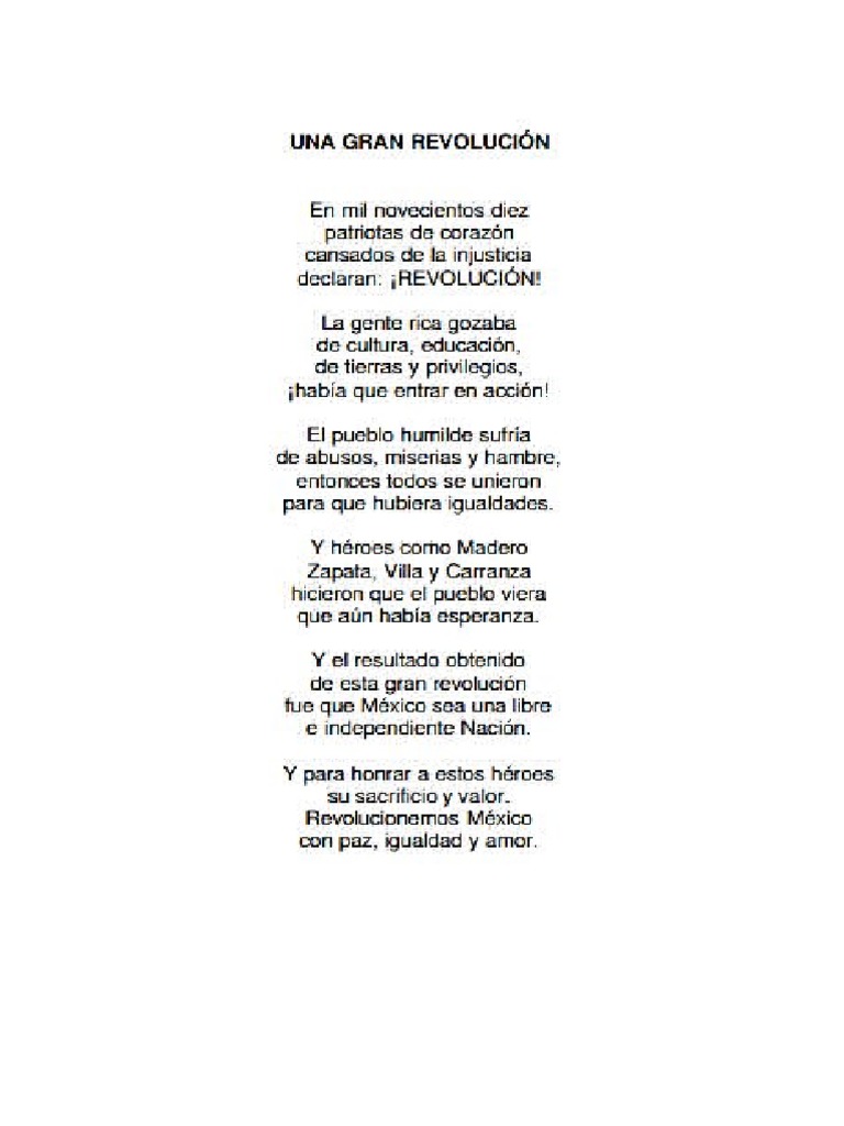 Poema A La Revolución | PDF