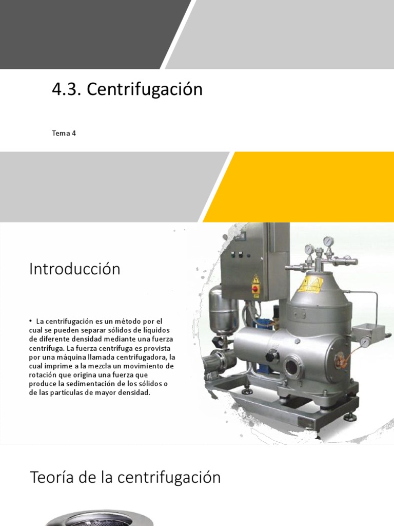 Tema 4 Centrifugacion | PDF