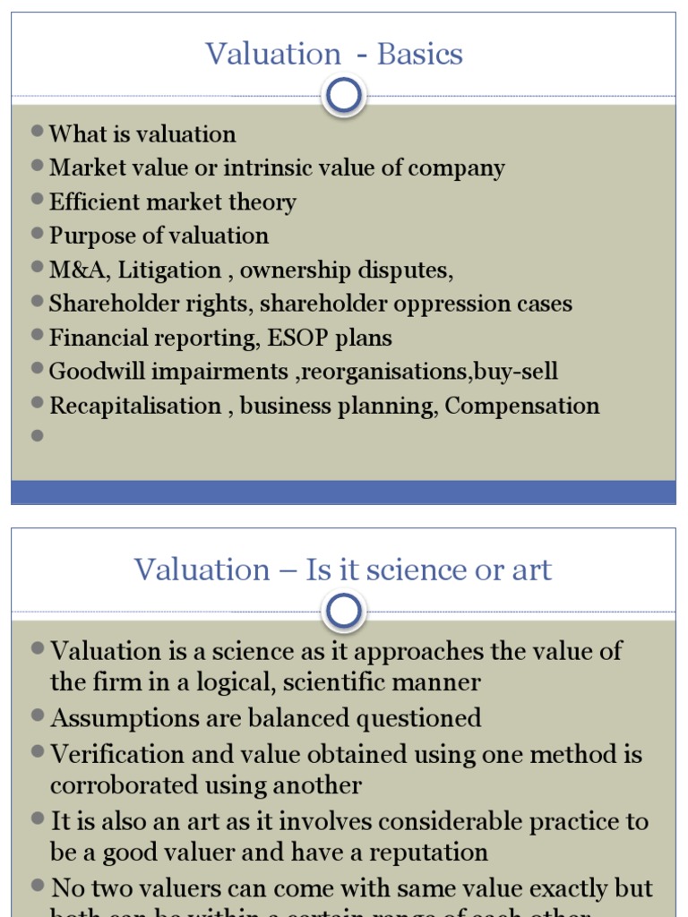 Understanding Business Valuation Basics | PDF | Discounted Cash Flow ...