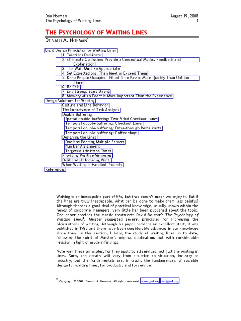 Whitepaper Psychology of Waiting in Line | PDF