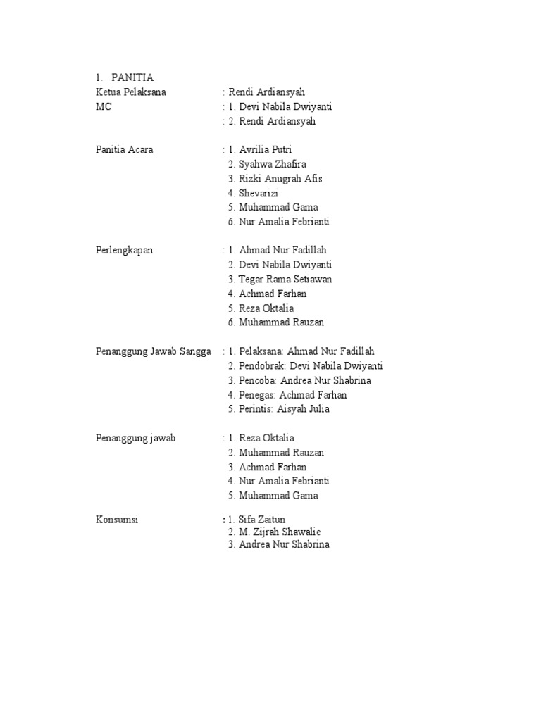 Panitia | PDF