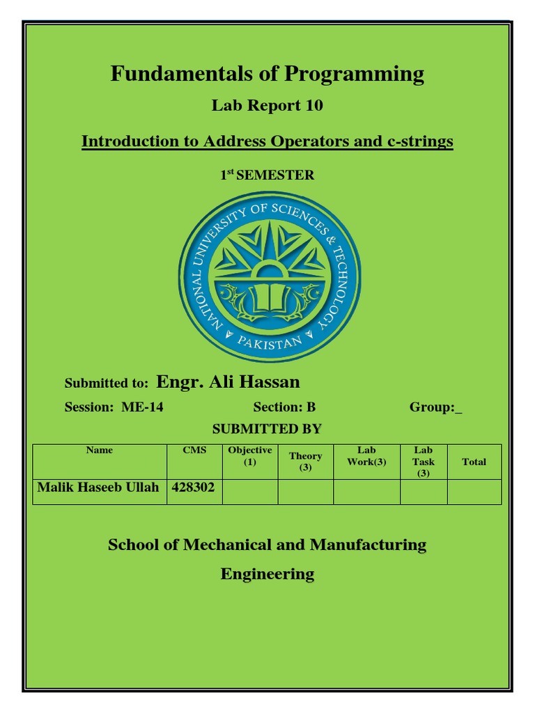 Assignment No 10 | PDF | Array Data Structure | Pointer (Computer Programming)