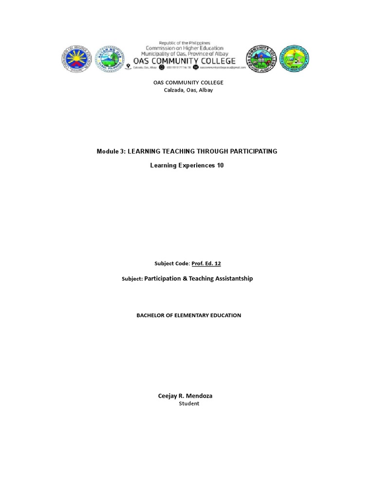Classroom Order in Teaching Activities | PDF | Learning | Self Esteem