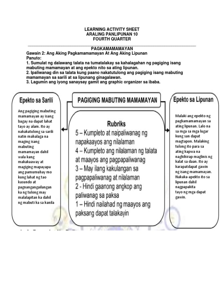 Grade 10 Ap - Q4M1-W2 | PDF