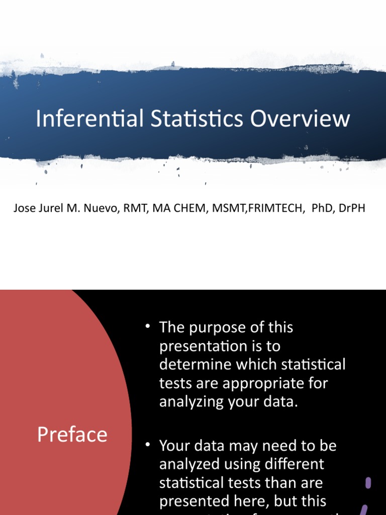 Inferential Statistics PART 1 Presentation | PDF | Statistics ...