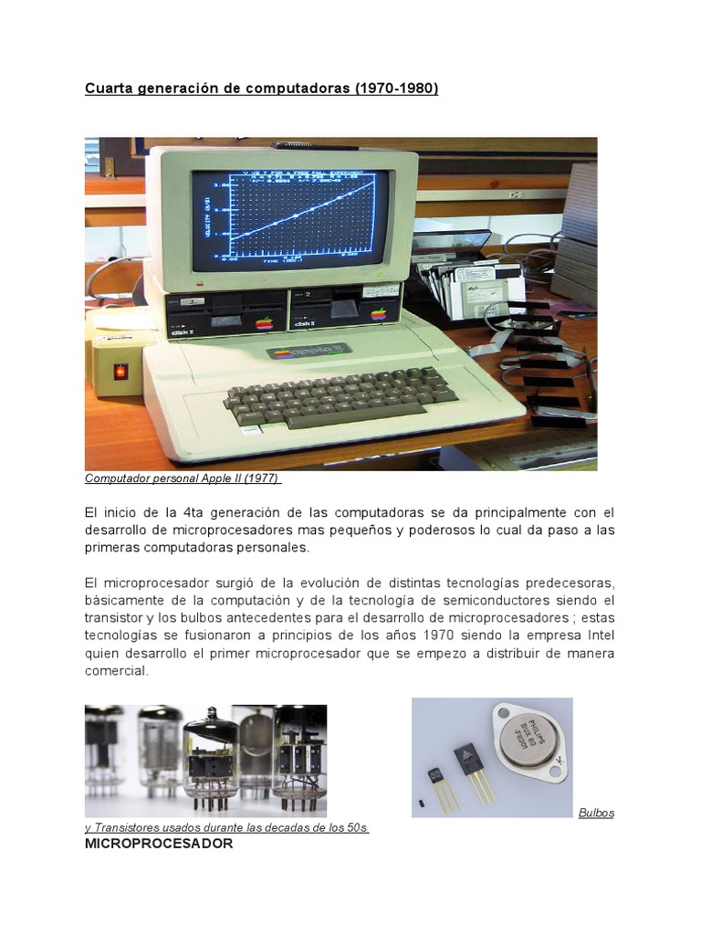 4ta Generacion | PDF | Microprocesador | Computadoras personales