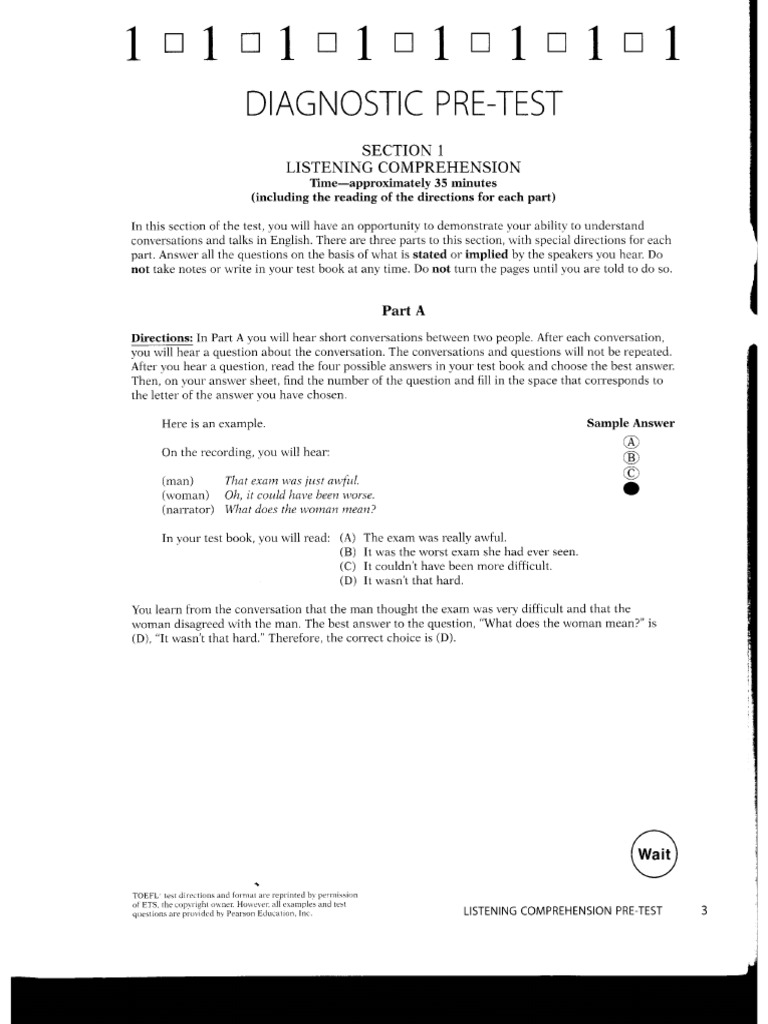 Listening Pre-Test | PDF
