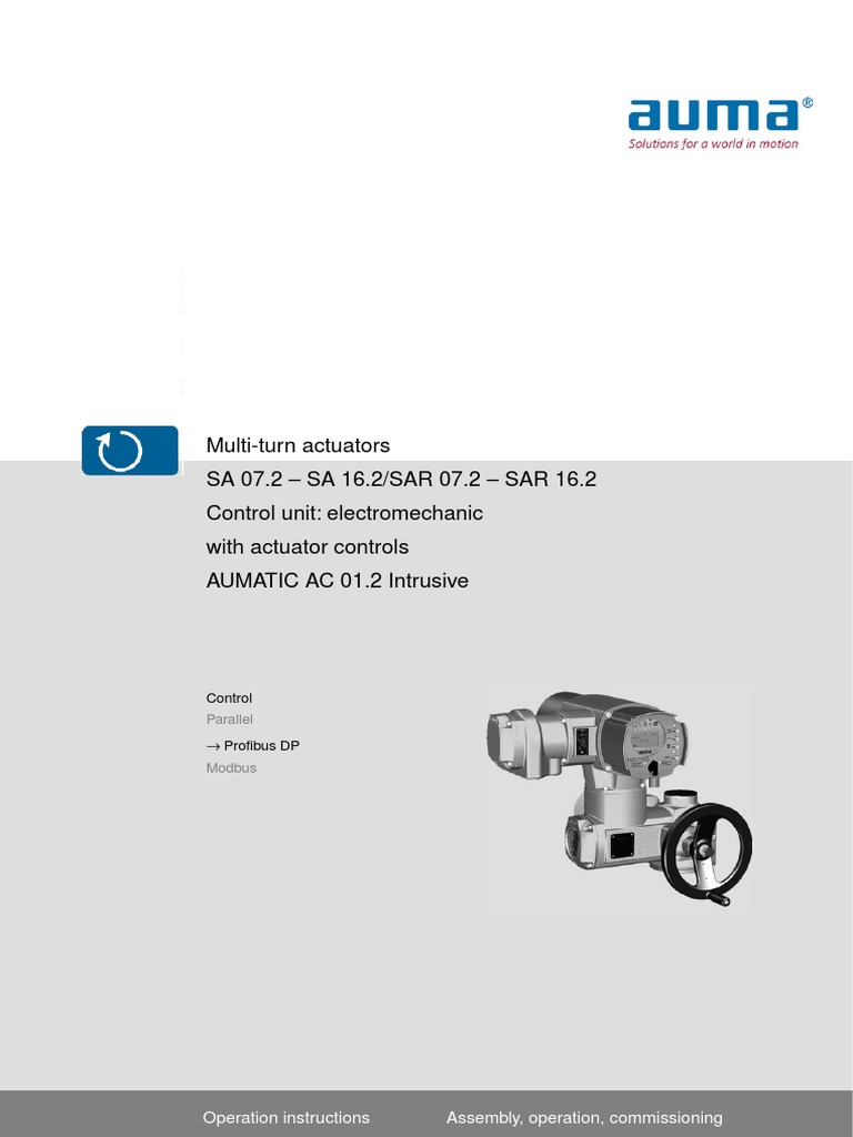 Actuator AUMA | Download Free PDF | Screw | Valve