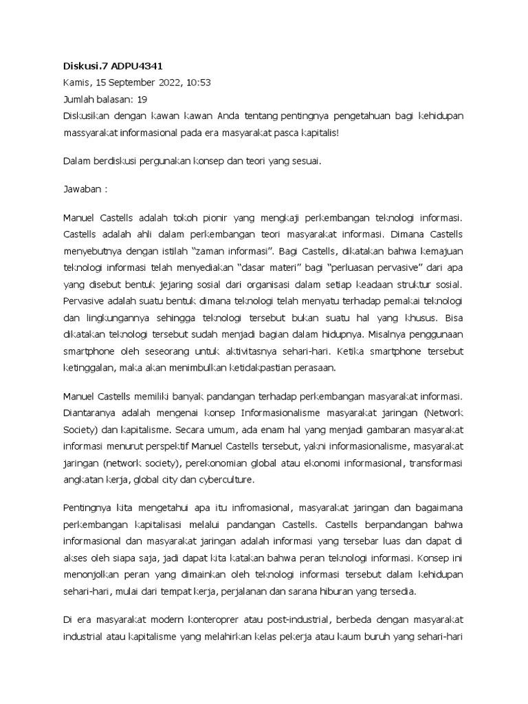 Diskusi 7 ADPU4341 | PDF | Politik | Ilmu Sosial