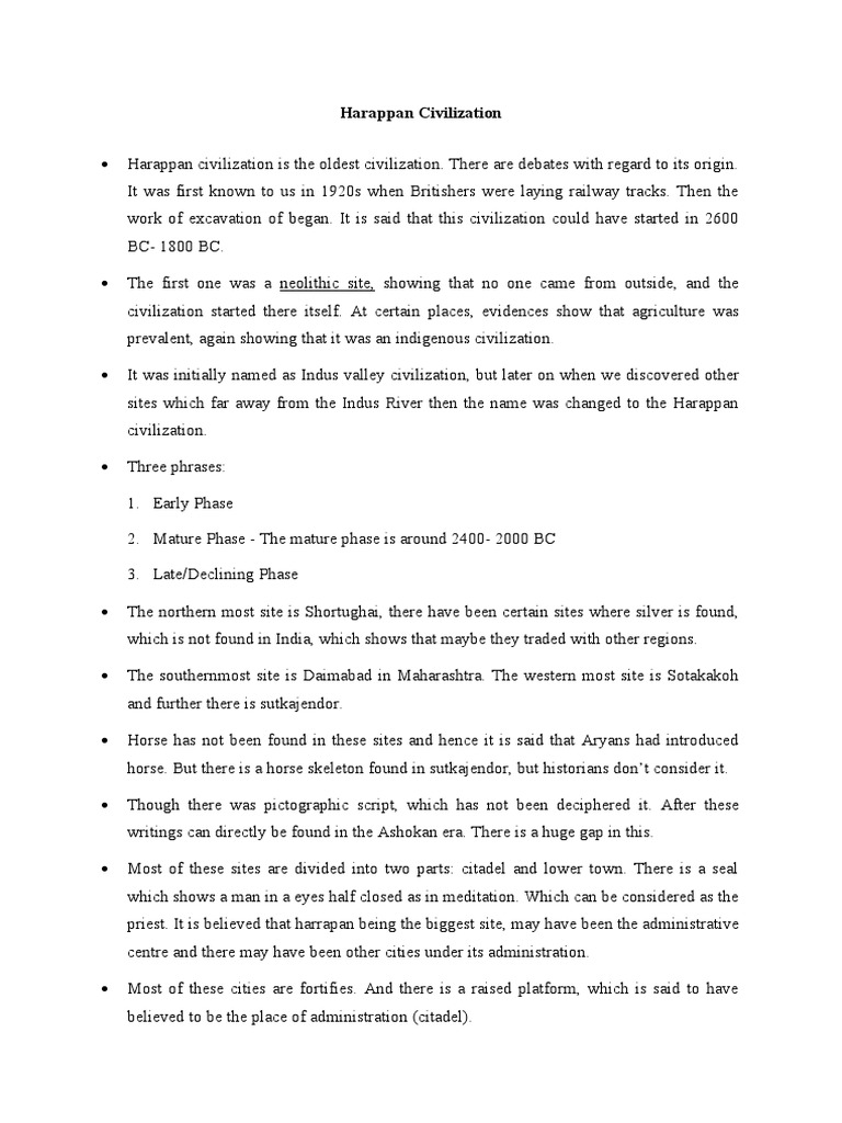 Harappan Civilization | PDF
