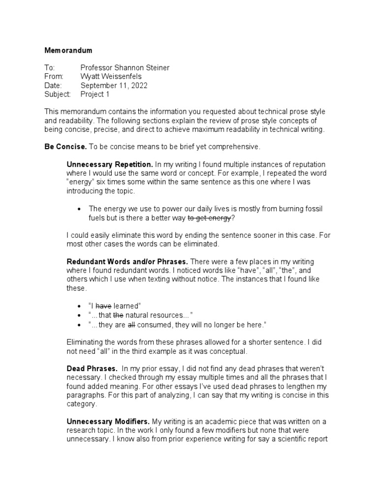 Project 1 Memoreport | PDF | Sentence (Linguistics) | Linguistics