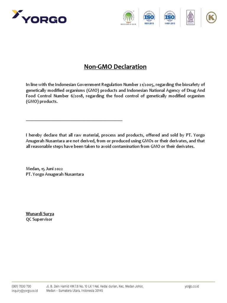 Gmo Statement Pdf