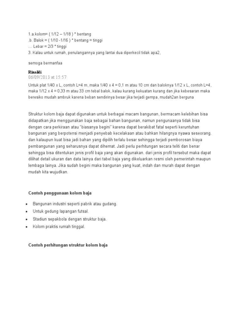 Perhitungan Struktur | PDF | Teknologi & Rekayasa | Sains & Matematika