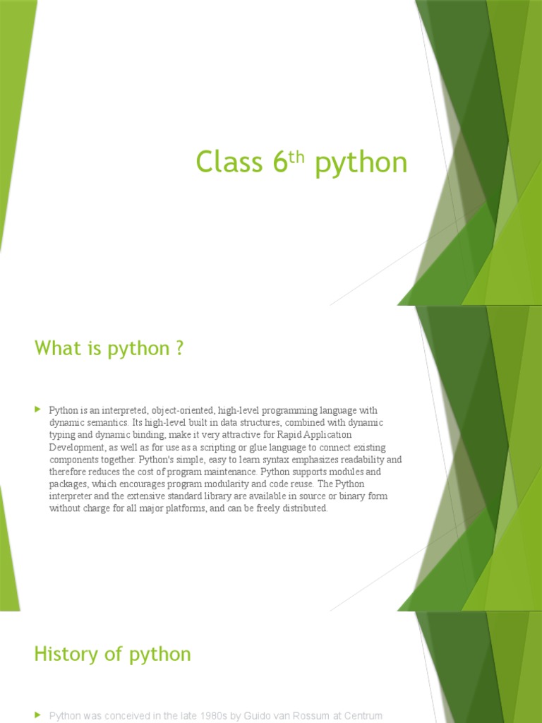 Class 6th Python | Download Free PDF | Python (Programming Language) | Programming Language