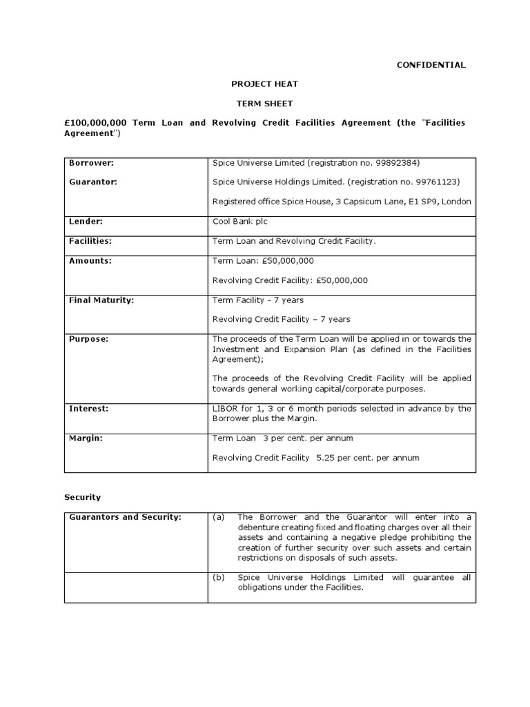 Virtual Internship Resource - Term Sheet - Module 4 (Tasks 1 and 3) | PDF Virtual Internship Resource - Term Sheet - Module 4 (Tasks 1 and 3) | PDF