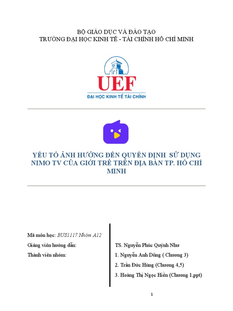 Báo Cáo Nimo TV | PDF