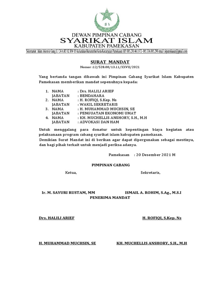 Surat Mandat | PDF