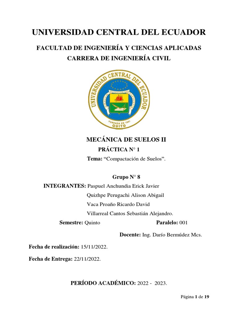Análisis de la compactación de suelos mediante el ensayo Proctor Modificado | PDF | Agua | Humedad