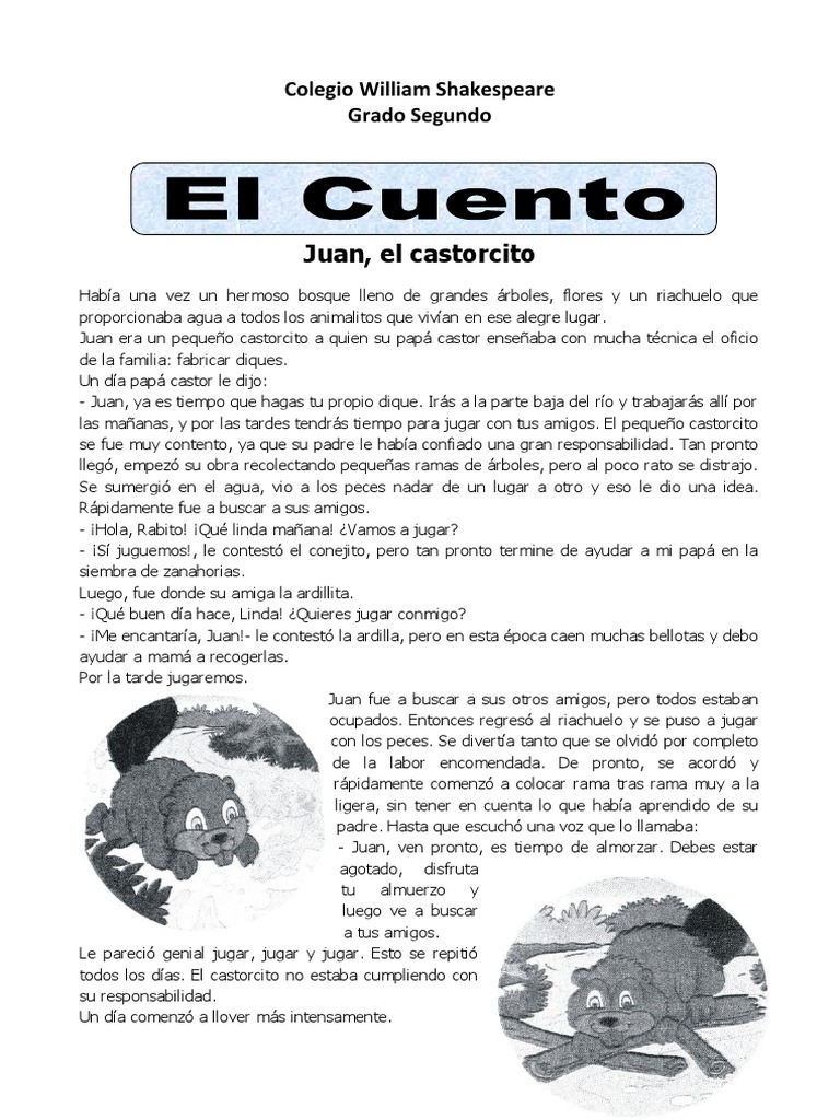 Juan, el castorcito y su lección | PDF | Castor