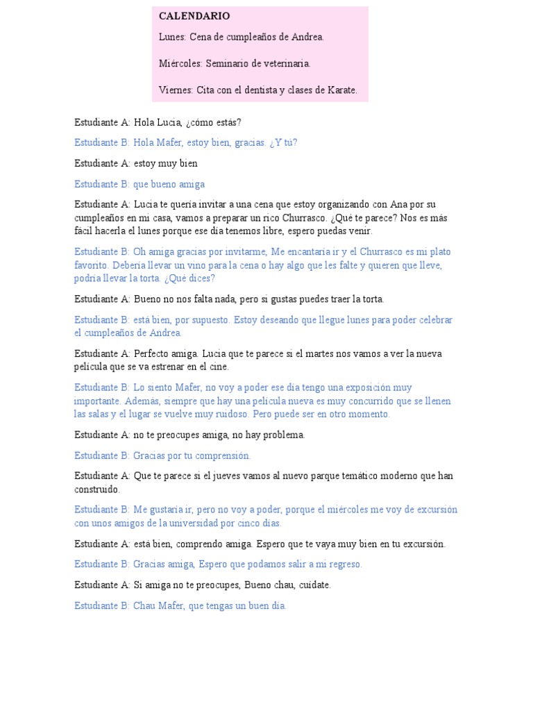 Dialogo Español | PDF